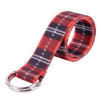 China Women Double Loop Belt D Ring Buckle Fabric Web Polyester Fiber for sale