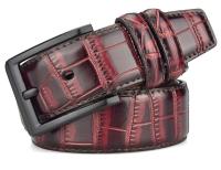 China Flat Neutral PU Leather Belt 110cm Zinc Alloy Buckle Casual Men for sale