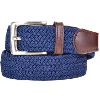 China Unisex Stretch Fabric Elastic Belt 3.4cm Width Custom Length OEM for Jeans for sale