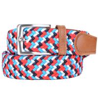 China Unisex Stretch Fabric Elastic Belt 3.4cm Width Custom Length OEM for Jeans for sale