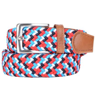 China Unisex Stretch Fabric Elastic Belt 3.4cm Width Custom Length OEM for Jeans for sale