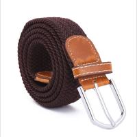 China Braided Canvas Fabric Elastic Belt Custom Size OEM Durable Stretch Belt for sale
