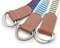 China Printed Logo 88cm Length D Buckle Belts Cotton Webbing 3.0CM for sale