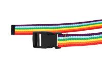 China Rainbow Stretch Fabric Belt 3cm Nylon Duty Belt 135cm Long Custom Logo for sale