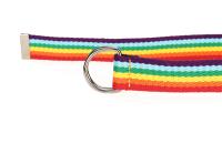 China Rainbow Stretch Fabric Belt 3cm Nylon Duty Belt 135cm Long Custom Logo for sale