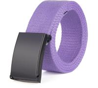 China Canvas Cotton Belt 110cm Long 3.8cm Wide 18 Colors Men Casual Adjustable Fabric Belt for sale