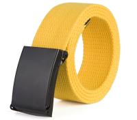 China Canvas Cotton Belt 110cm Long 3.8cm Wide 18 Colors Men Casual Adjustable Fabric Belt for sale