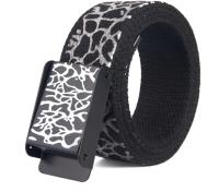 China Canvas Cotton Webbing Belt 110cm Length 3.8cm Width Unisex Casual Graffiti Design for sale