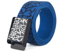 China Canvas Cotton Webbing Belt 110cm Length 3.8cm Width Unisex Casual Graffiti Design for sale
