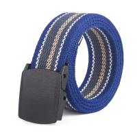 China Outdoor Leisure 110cm Plastic Buckle Nylon Belt 3.8cm Wide White Cotton Belt for sale