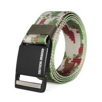 China 125cm Magnetic Sports Tactical Nylon Belt with Alloy Zinc Buckle Custom Logo for sale
