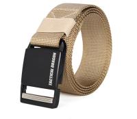 China 125cm Magnetic Sports Tactical Nylon Belt with Alloy Zinc Buckle Custom Logo for sale