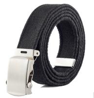 China Unisex Tactical Waist Belt 4cm Canvas Webbing with Zinc Alloy Buckle Casual Jeans Belt for sale
