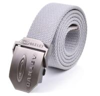 China Metal Buckle Canvas Fabric Web Belt 3.8cm Wide 100cm Length Casual Waist Strap for sale