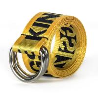 China Custom Nylon Canvas Belt with Double Ring 3.8cm Zinc Alloy Buckle Wholesale for sale