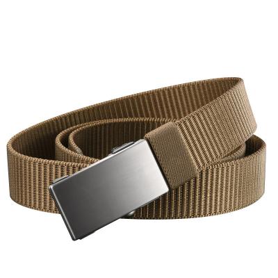 China Custom Men Alloy Buckle Woven Fabric Belt 130cm Eco Friendly Adjustable OEM for sale