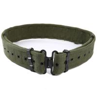 China 100% Cotton Army Green Tactical Military Belt 5.7cm Wide 125cm Long Rigger Waist Belt for sale