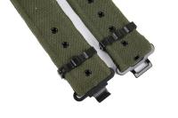 China 100% Cotton Army Green Tactical Military Belt 5.7cm Wide 125cm Long Rigger Waist Belt for sale