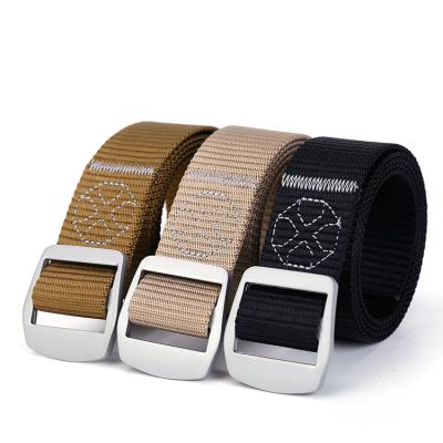 China Nylon Tactical Webbing Belt 3.7cm Zinc Alloy Buckle Military Outdoor Adjustable for sale
