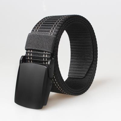 China 125cm Length 3.8cm Width Nylon Tactical Belt with Zinc Alloy Buckle for Outdoor Hiking for sale
