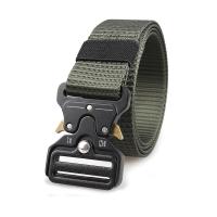 China 4.5cm Heavy Duty Tactical Nylon Belt Outdoor Hiking Military Style Metal Buckle 110cm for sale