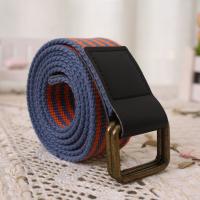 China Polyester Fabric Knitted Belt 4.5cm Width Elastic Belt for Women Dresses Metal Buckle for sale