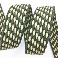 China Dark Green Elastic Webbing Belt 110cm Zinc Alloy Pin Buckle Custom Size for sale
