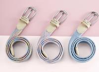China Women Fabric Leather Web Belt 3.0cm Width 110cm to 125cm Length for sale