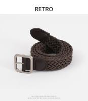 China 3.5cm Fabric Leather Web Belt with Alloy Needle Buckle Durable Casual for sale