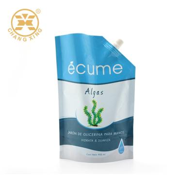 China 500ml & 1000ml Liquid Stand-Up Pouch with Spout for Washing Soap - 20-200 Micron Thickness, Food Grade Certified for sale