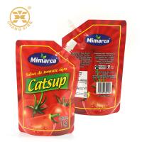 China Food Grade 1KG Tomato Ketchup Pouch with Spout - 20-200 Micron Thickness Customizable Stand-up Bag for sale