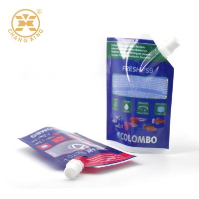 China Custom Stand Up Plastic Screw Cap Spout Bags 20-200 Microns for Liquid Packaging 1L 5KG for sale