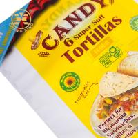 China Heat Sealed Tortilla Wraps Packaging Food Safe Bread Bag Printed Logo for sale