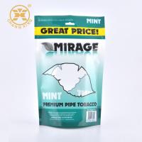 China Custom Printing Empty Tobacco Packaging Pouch With Zipper for sale