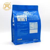 China Customized Plastic Flat Bottom Pouch with Zipper Protein powder packaging bag for sale
