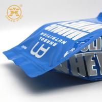 China Customized Plastic Flat Bottom Pouch with Zipper Protein powder packaging bag for sale