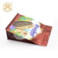 China Printed WaterProof Reusable Flat Bottom snack food packaging bags With Zipper for sale