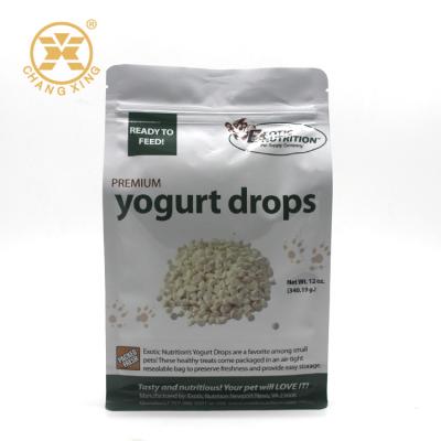 China Waterproof Aluminum Pet Food Packaging Bag with Zipper - 1kg/2kg/2.5kg Flat Bottom Food Grade Bags for sale