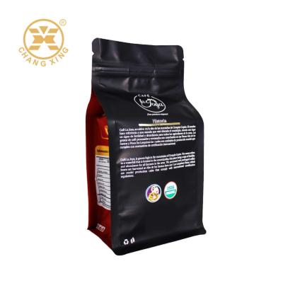 China Custom Coffee Packaging Bags 250g 500g 1000g with One-Way Valve - Flat Bottom Design for Freshness for sale