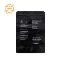 China 180 Microns Stand Up Gusseted Bags Fully Black Color for sale