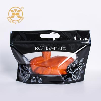 China Grease Proof Roasted Chicken Bag 250g-5kg Microwave Safe Anti-Fog Stand Up Pouch With Zipper for sale