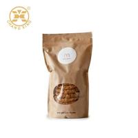 China Customizable Dry Fruit Packaging Bags Food Grade Kraft Paper With Zipper for sale