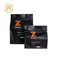 China 1KG 2KG Flat Bottom Mylar Foil Lined Shake Plastic Whey Protein Powder Packaging Bag With Zipper for sale