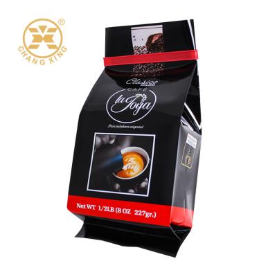 China Custom Printed Logo 250g 500g 1000g 1kg BOPP Coffee Bean Roll Film Food Packaging Bag Coffee Bean Packing Bag for sale
