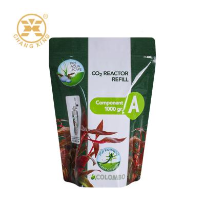 China Custom Printed Aluminum Foil VMPET Fertilizer Stand Up Zipper Pouch - 20-200 Micron Thickness, 250g-5kg Sizes for sale