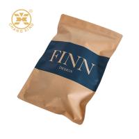 China Eco Friendly Zipper Pouch Custom Printed  Kraft Paper Coffee Bags With Valve Zip Lock Food Grade Packaging for sale