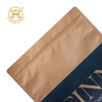China Eco Friendly Zipper Pouch Custom Printed  Kraft Paper Coffee Bags With Valve Zip Lock Food Grade Packaging for sale