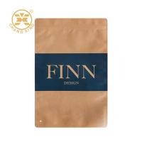 China Eco Friendly Zipper Pouch Custom Printed  Kraft Paper Coffee Bags With Valve Zip Lock Food Grade Packaging for sale
