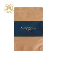China Eco Friendly Zipper Pouch Custom Printed  Kraft Paper Coffee Bags With Valve Zip Lock Food Grade Packaging for sale