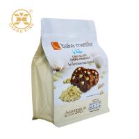 China Customized Flat Bottom Cookie Packaging Pouch Stand Up Pouch Chocolate Chip Zipper Food Packaging Bag for sale
